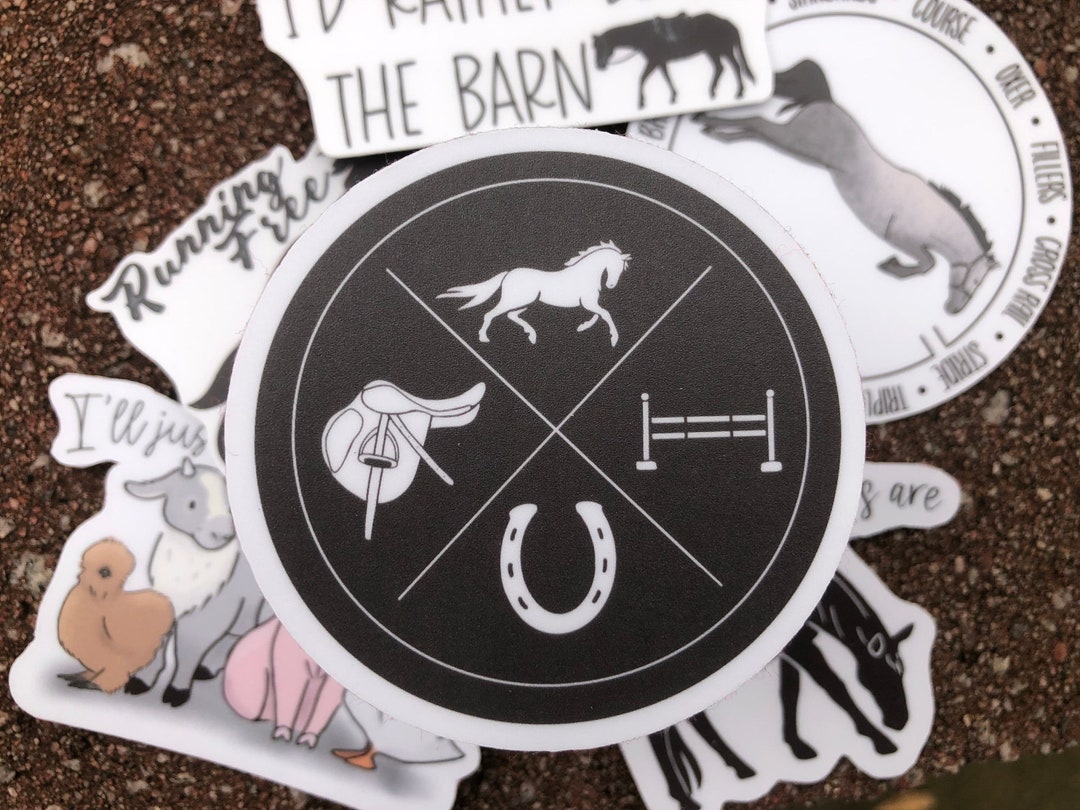 English Jumper Equestrian Design - Vinyl Sticker- Horse - Water ...