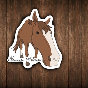 Customizable Cute Horse Sticker Personal Decal Gift for Equestrian ...