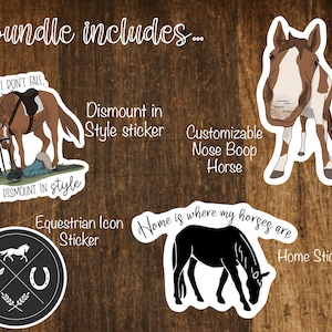 Equestrian Sticker Bundle Horse Lover Gift Customizable Sticker ...