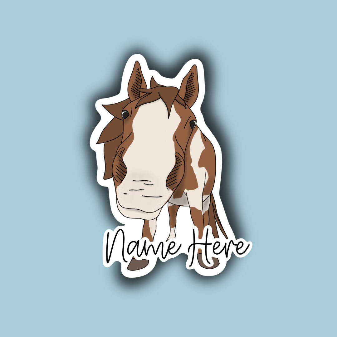 Customizable Mini-horse Sticker Personal Decal Gift for Equestrian ...