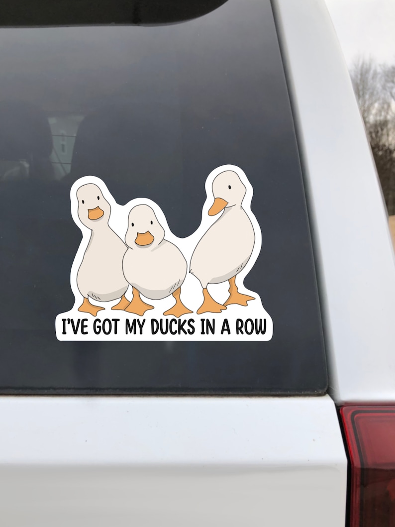 Duck Sticker Wildlife Decal Ducks in A Row Handmade Vinyl - Etsy