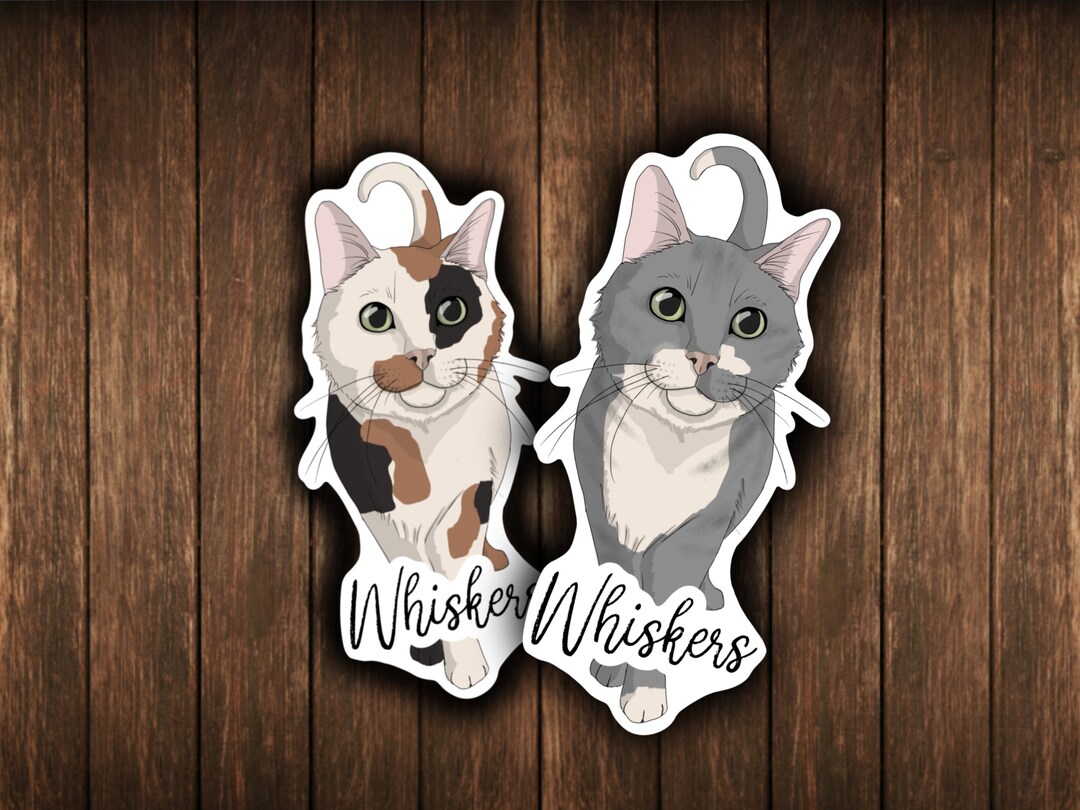 Customizable Cat Sticker Personal Decal Gift for Cat Lover Handmade ...