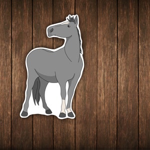 Customizable Horse Sticker Personal Decal Gift for Equestrian Handmade ...