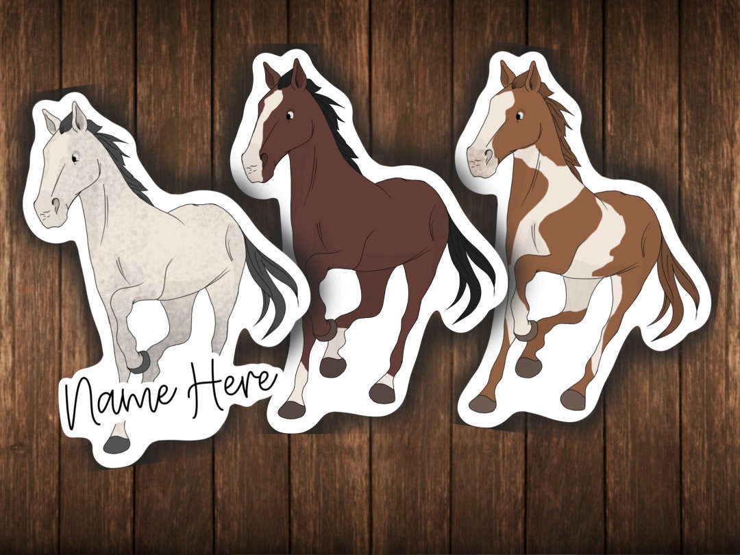 Customizable Animation Horse Sticker Personal Decal Cartoon Horse Gift ...