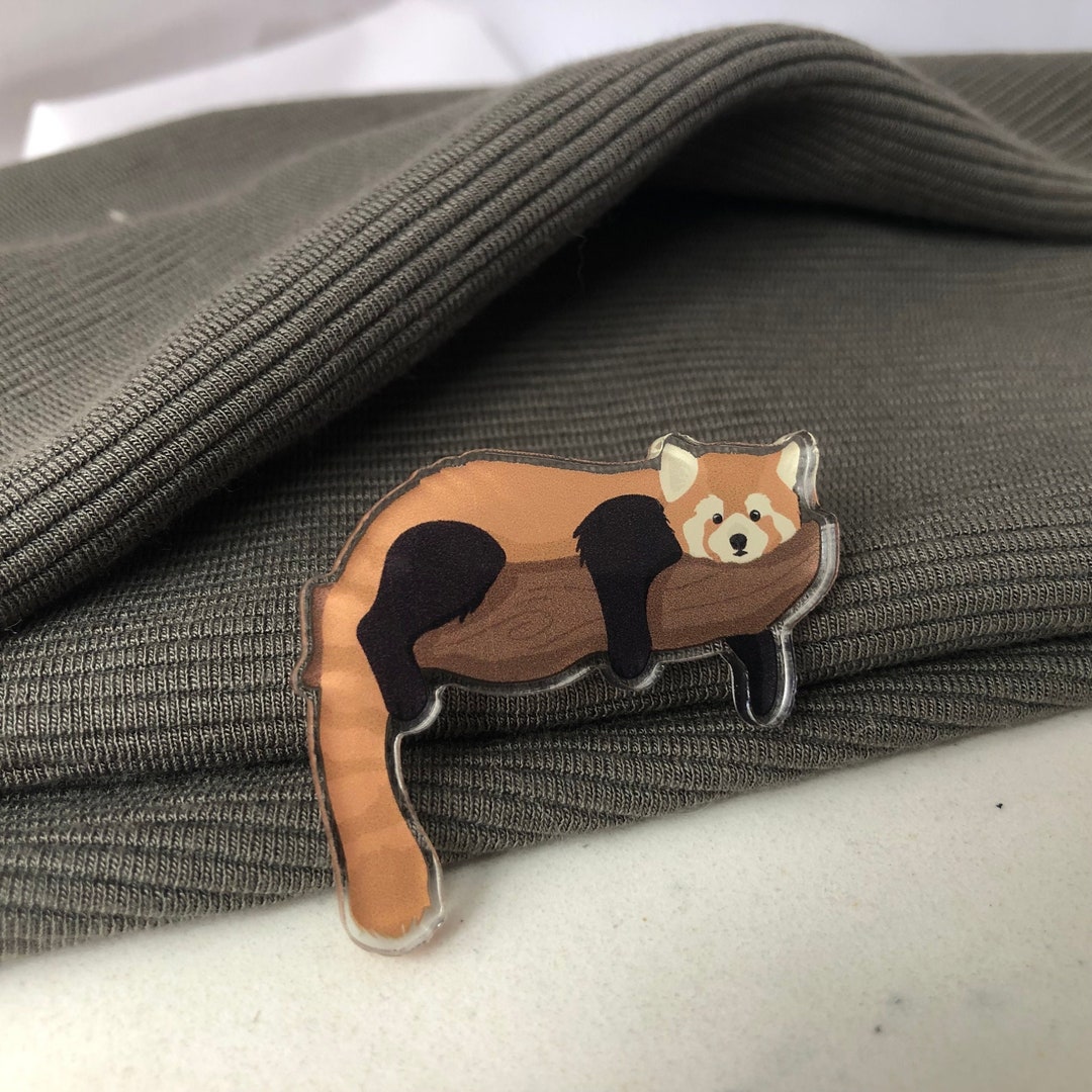Red Panda Acrylic Pin Wildlife Collection Cute Acrylic Red Panda Pin ...