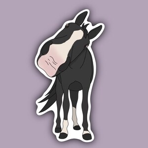 Customizable Head Tilt Horse Sticker Personal Decal Gift for Equestrian ...