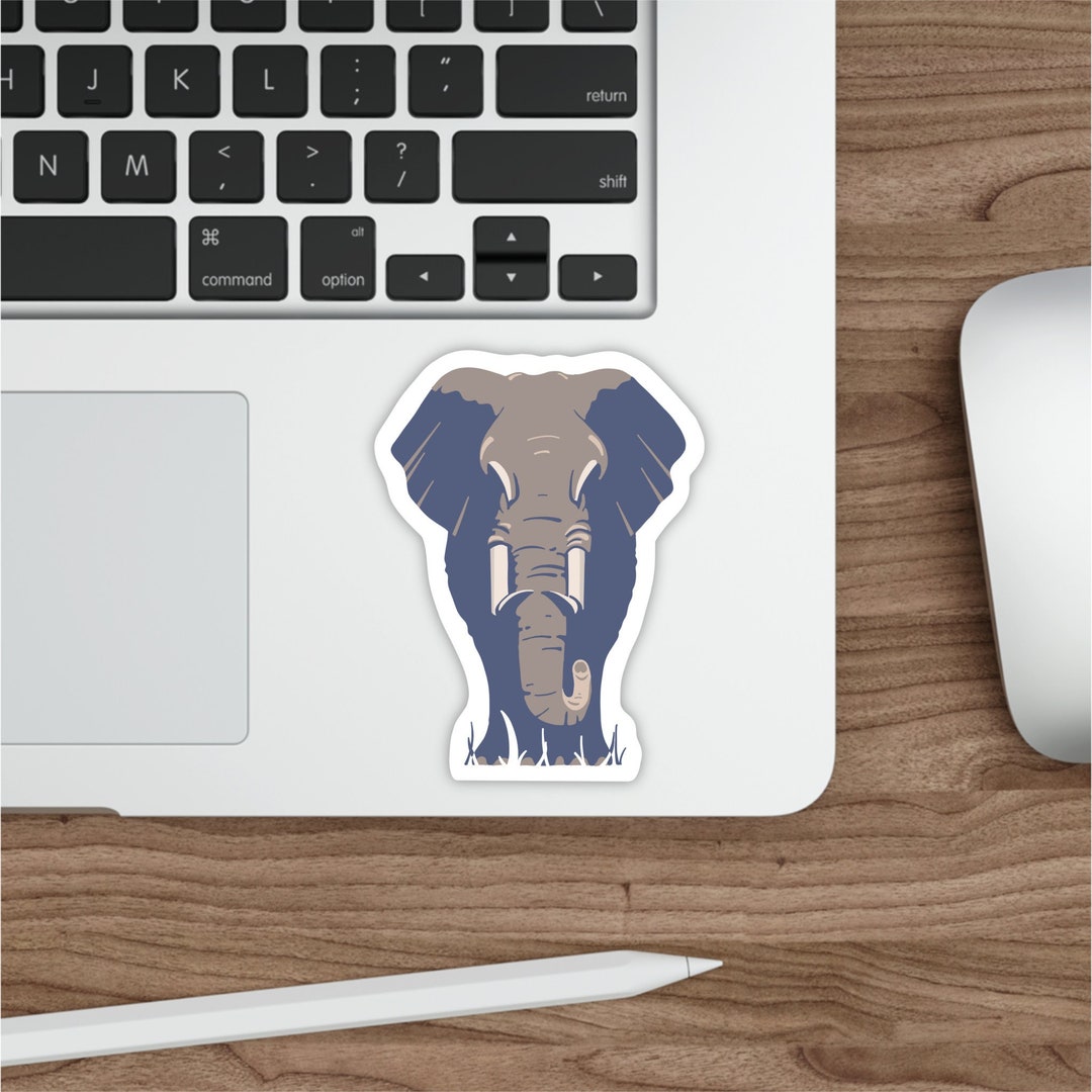 Elephant Sticker African Elephant Vinyl Decal Water Bottle Sticker ...