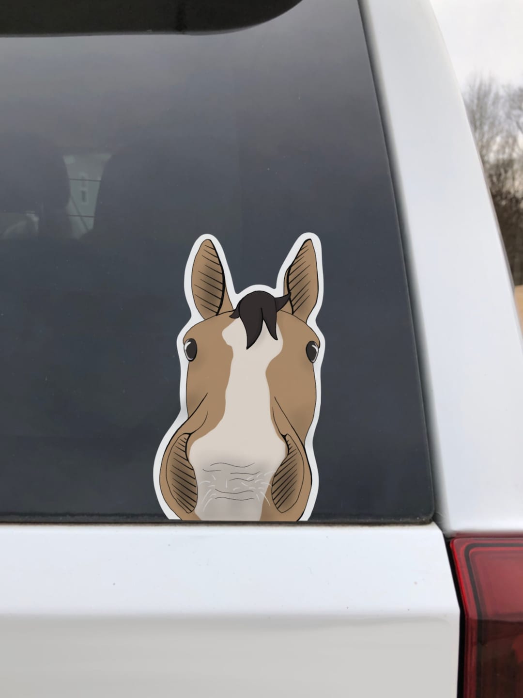 Customizable Peeking Horse Decal Personal Sticker Gift for Equestrian ...