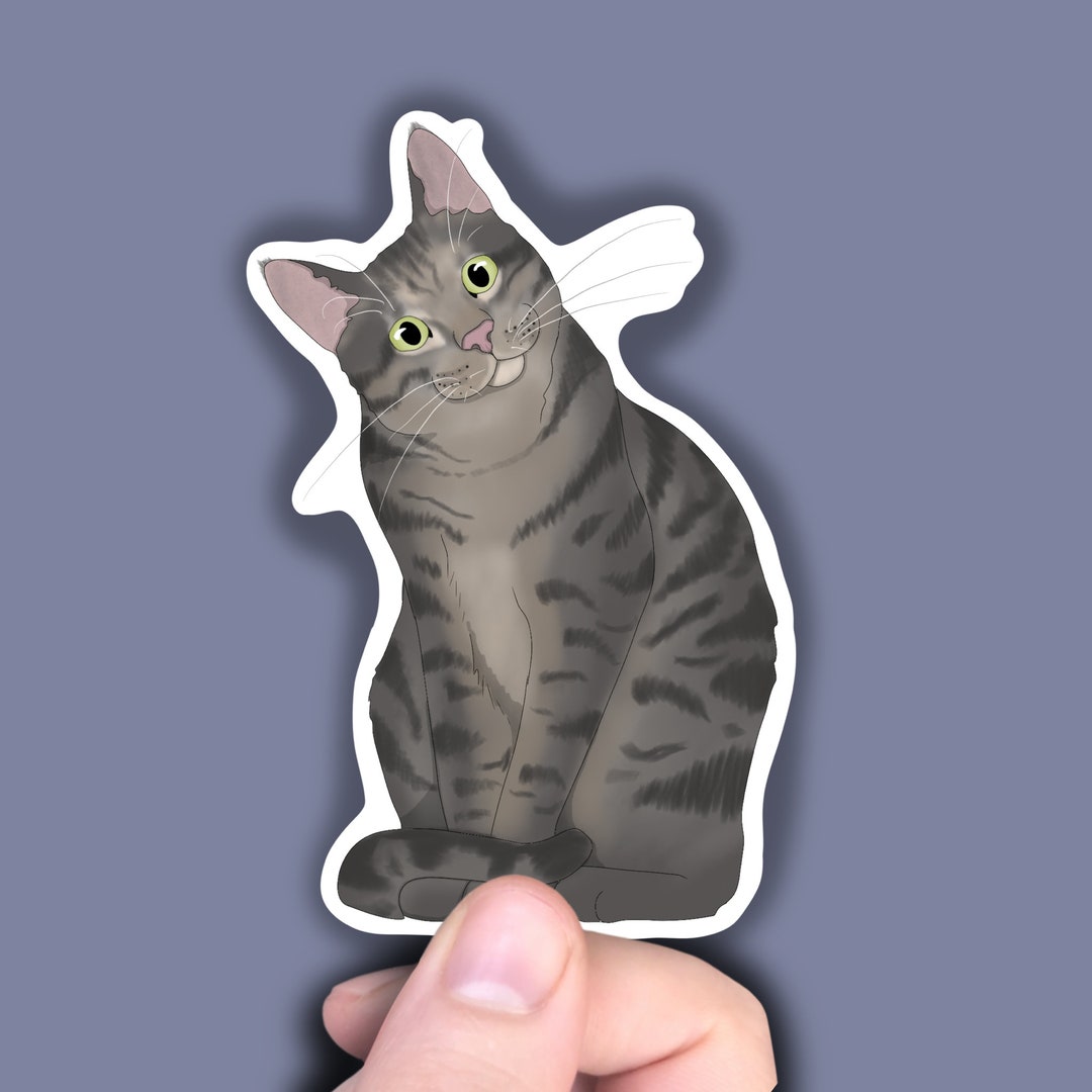 Cat Customizable Sticker Personal Decal Gift for Cat Lover Handmade ...