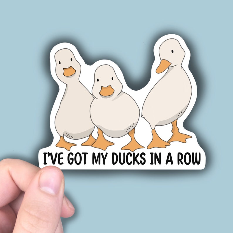 Duck Sticker Wildlife Decal Ducks in A Row Handmade Vinyl - Etsy