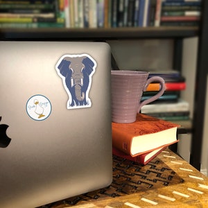 Elephant Sticker African Elephant Vinyl Decal Water Bottle Sticker ...