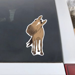 Customizable Head Tilt Horse Sticker Personal Decal Gift for Equestrian ...