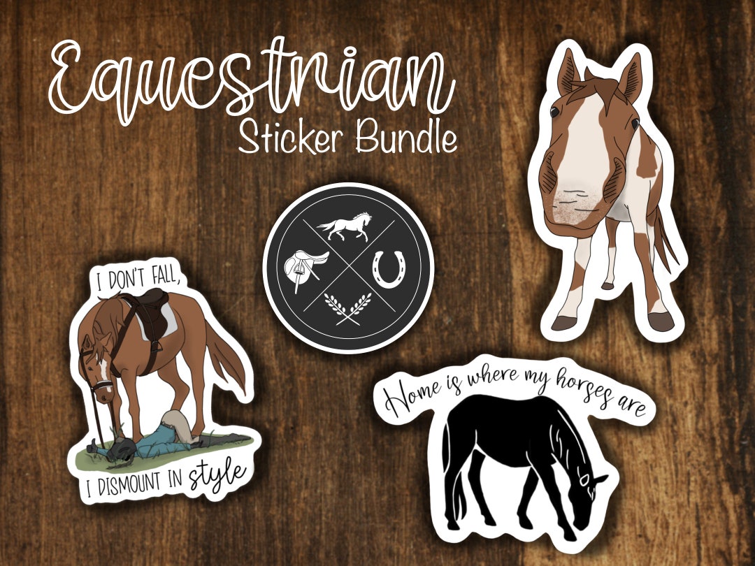 Equestrian Sticker Bundle Horse Lover Gift Customizable Sticker ...