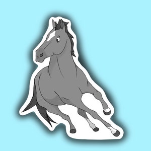 Customizable Animation Horse Sticker Personal Decal Cartoon Horse Gift ...