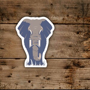 Elephant Sticker African Elephant Vinyl Decal Water Bottle Sticker ...