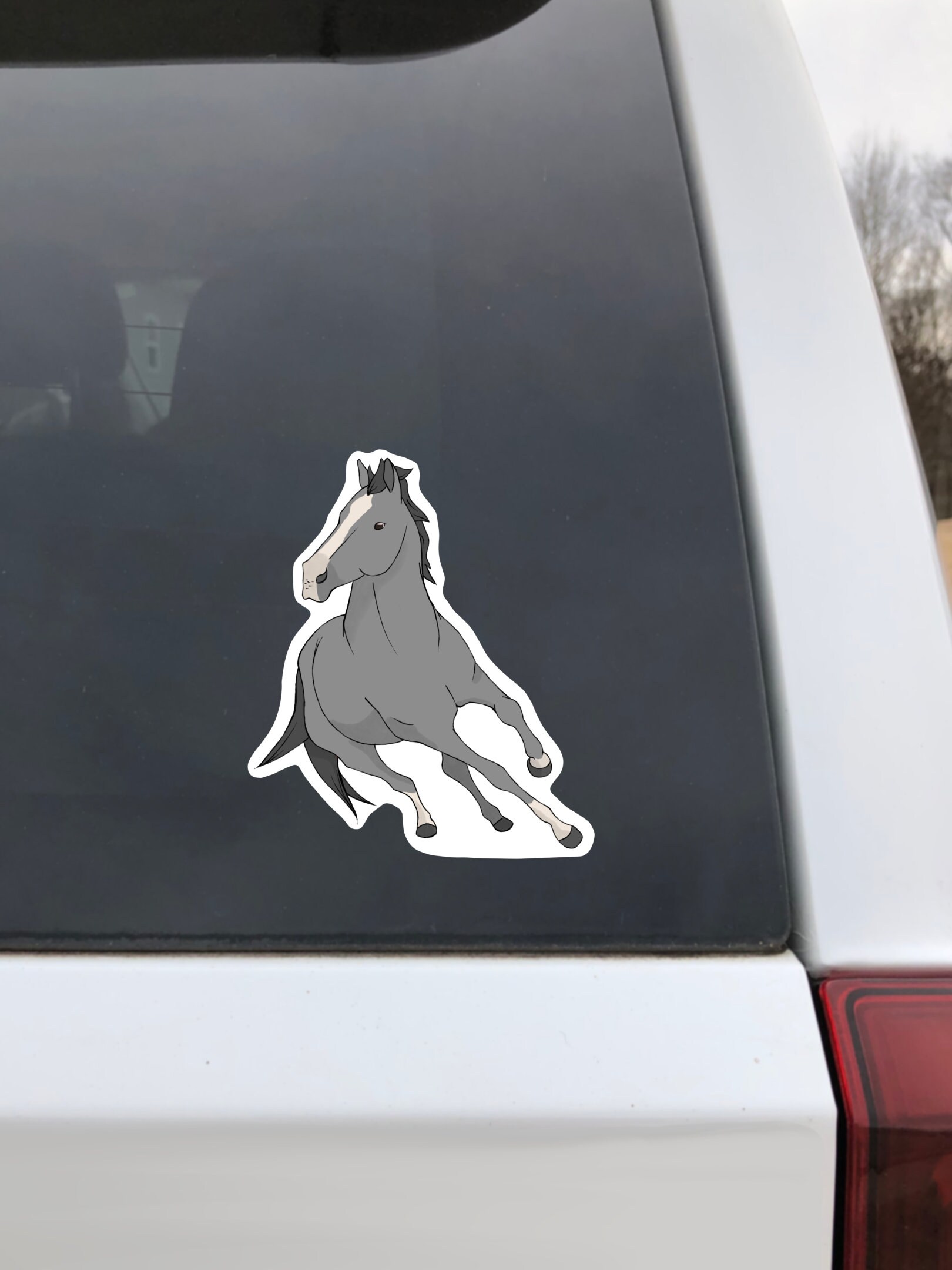 Customizable Galloping Horse Sticker Personal Decal Gift for Equestrian ...