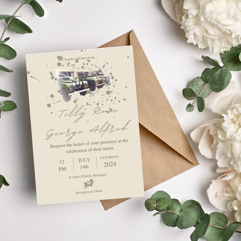 A Very Land Wedding Invitation | DIY Wedding Invites | Country Wedding ...