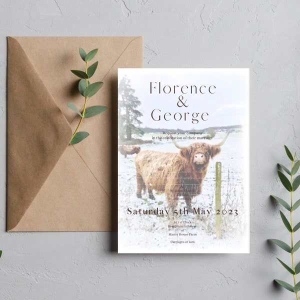 Cow Wedding Invitation - Etsy