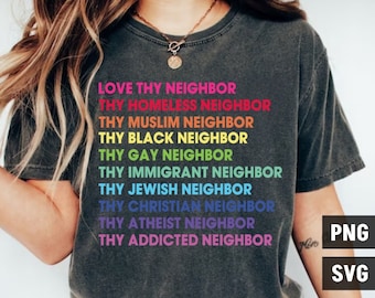 Love Thy Neighbor Christian SVG Instant Download With Multiple File ...