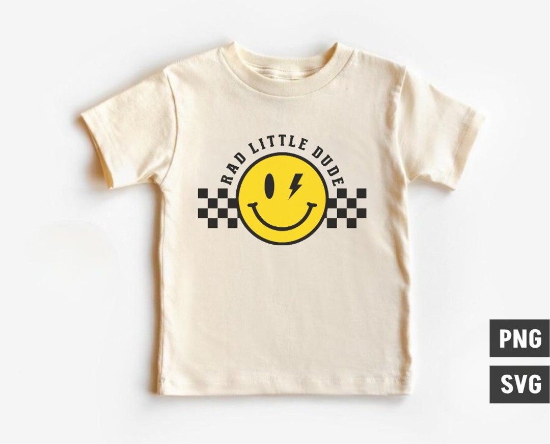 Rad Little Dude Svg, Smiley Face Svg, Kids Svg, Youth Svg, Toddler Svg ...