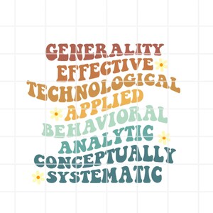 Aba SVG, Bcba PNG, 7 Dimensions of Behavior Svg ABA Therapist Svg - Etsy