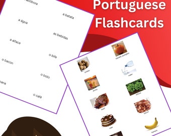 Portuguese Food Vocabulary Flashcards – Foods and Drinks | Learn ...
