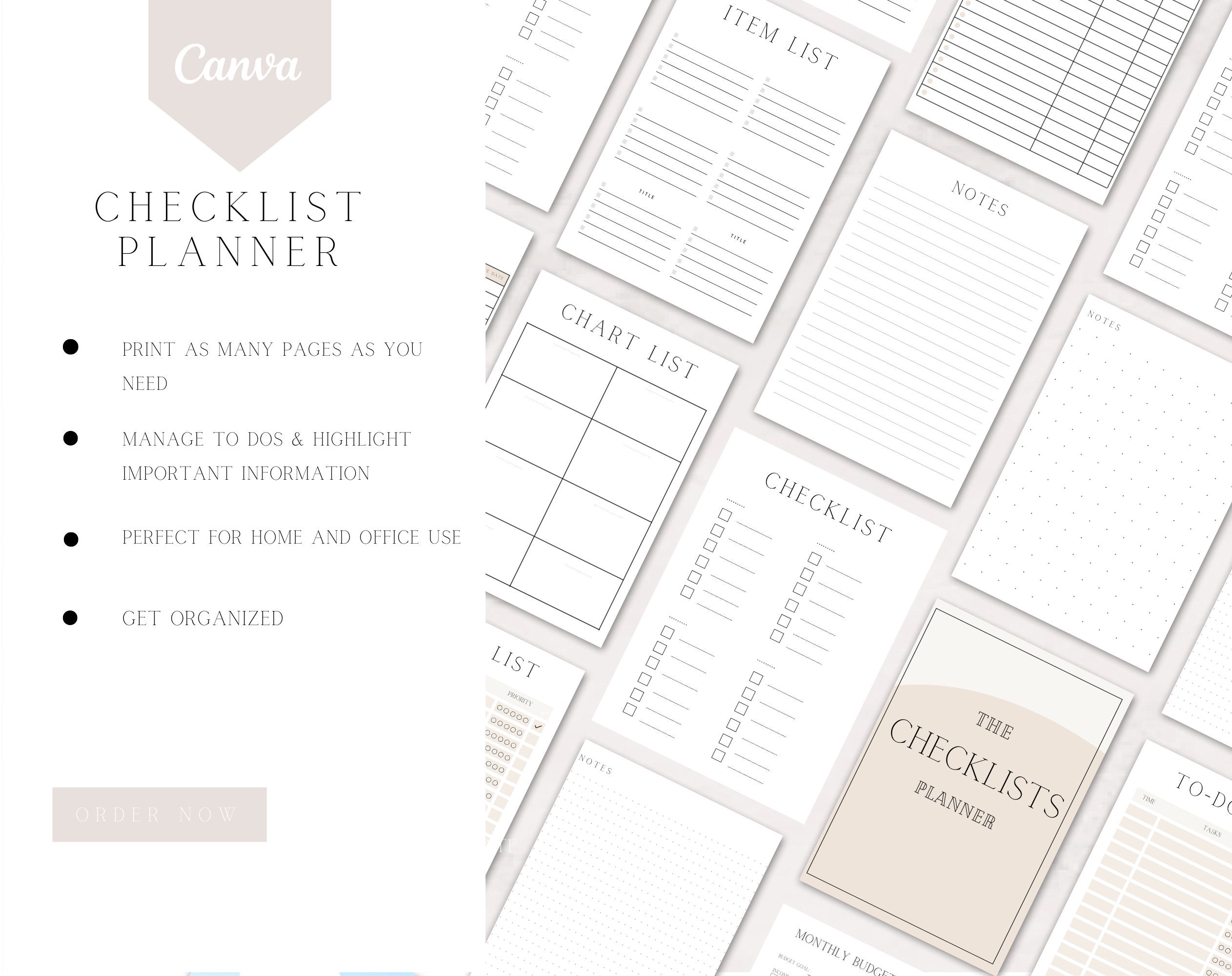 Daily Checklist Routine Planner Printable Daily to Do List Planner - Etsy