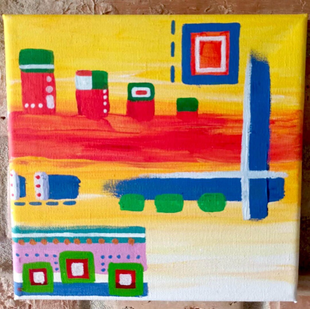 Abstract Painting: Freedom Within the Frame by DANPA - 20" X 20" - Etsy