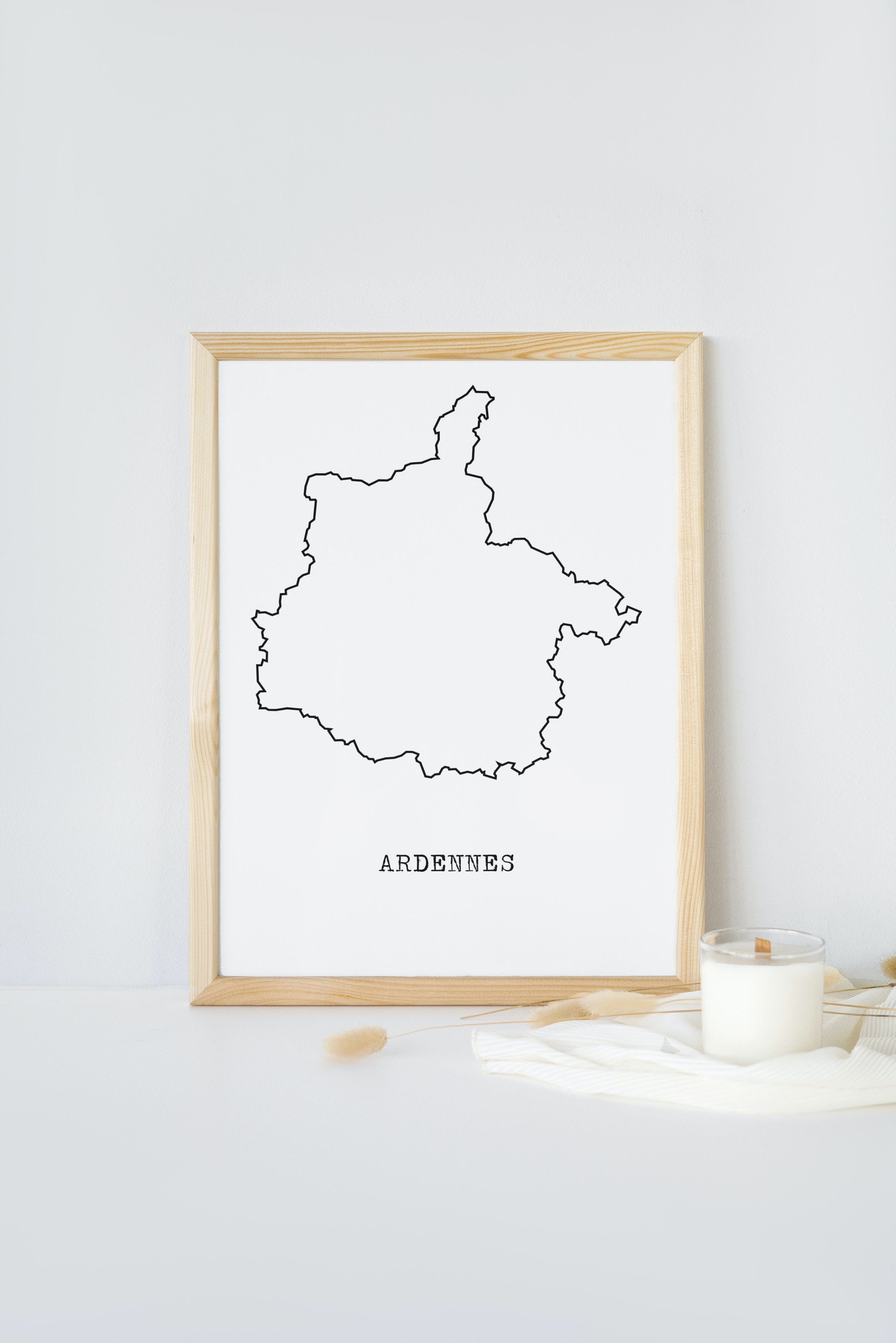 Poster of the Ardennes Department Map of the Ardennes Map of - Etsy