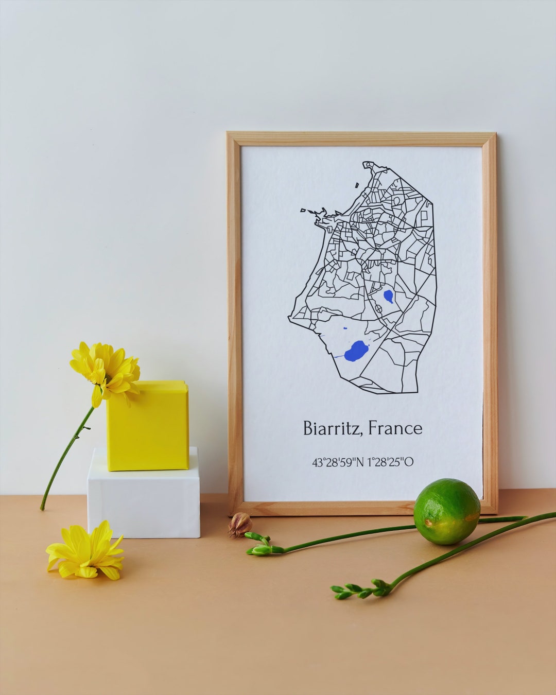 BIARRITZ, Biarritz City Map, Biarritz Poster, Biarritz France Map ...