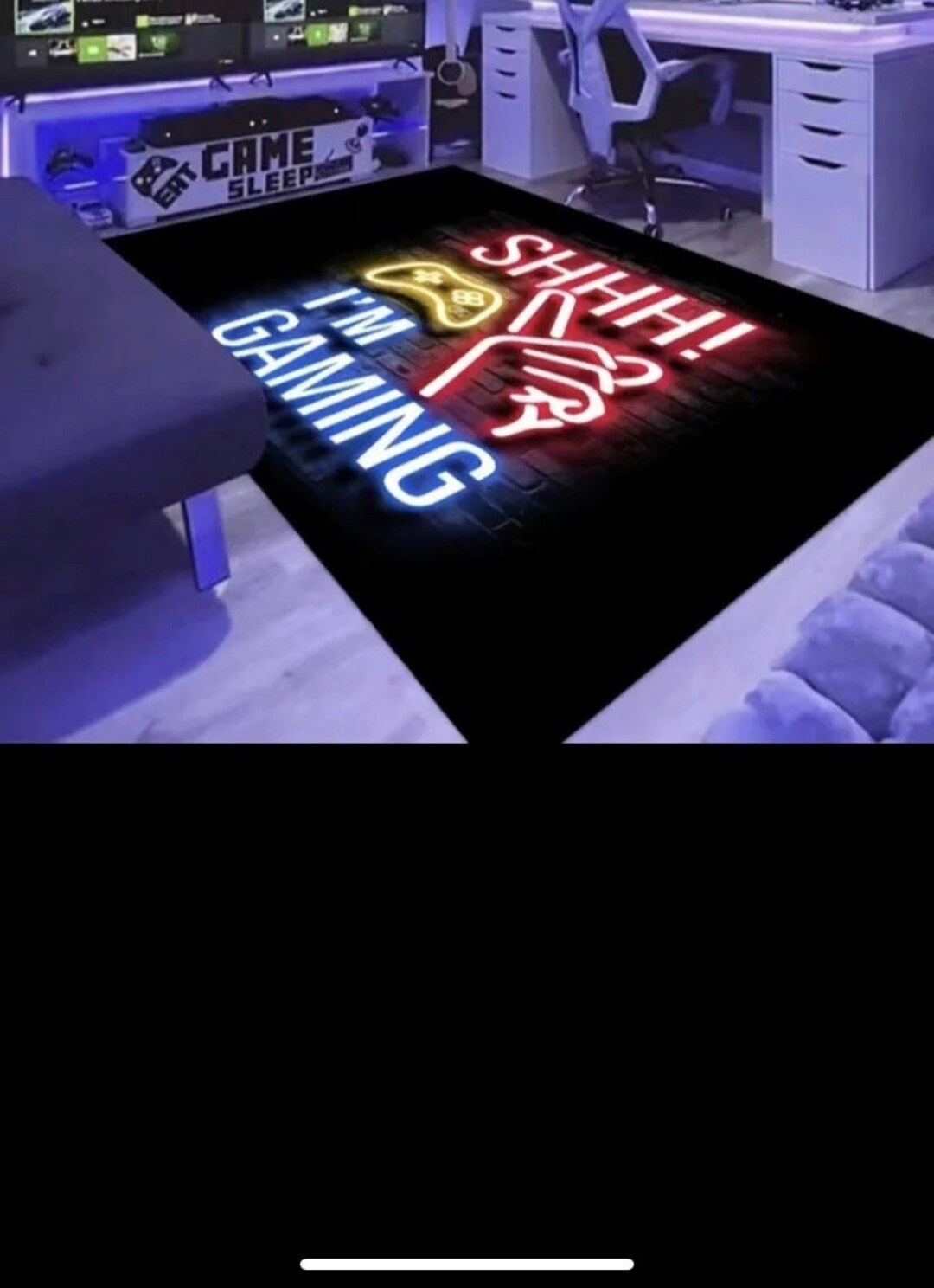 Gaming Rug Plus Free Neon Gaming Sign - Etsy
