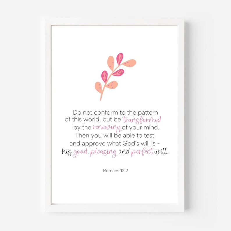 Romans 12:2 - Do Not Conform - Bible Verse - Christian - Faith ...