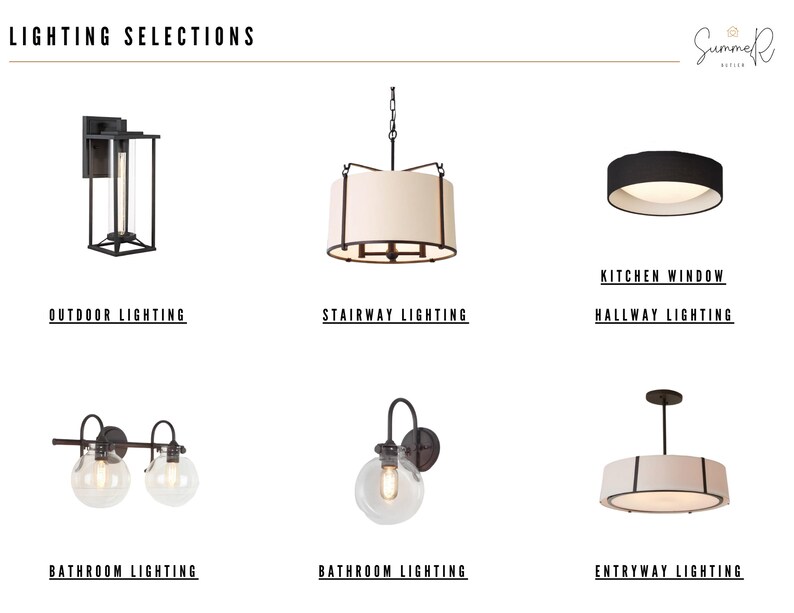 Lighting Selections Edesign Design Board Design Selections - Etsy