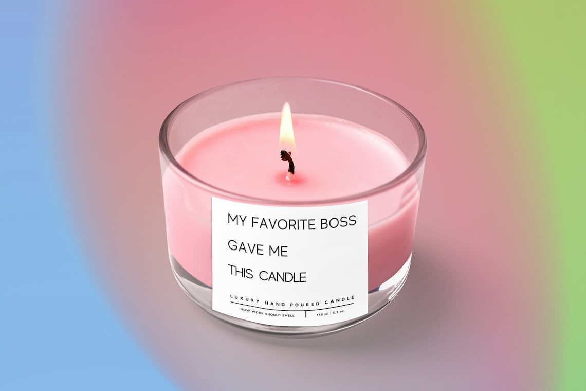Candle Sticker - My Favorite Boss (digital Download) - Etsy