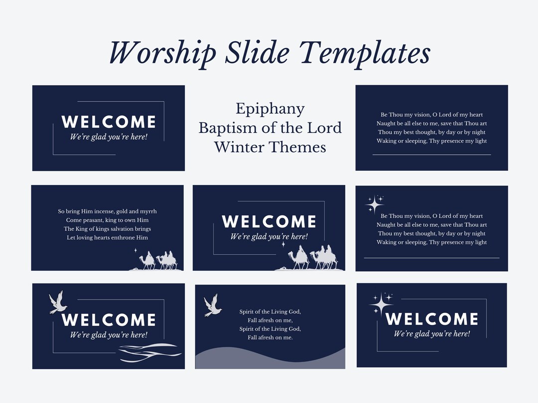 Worship Canva Templates Epiphany, Baptism of the Lord, Standard/generic ...