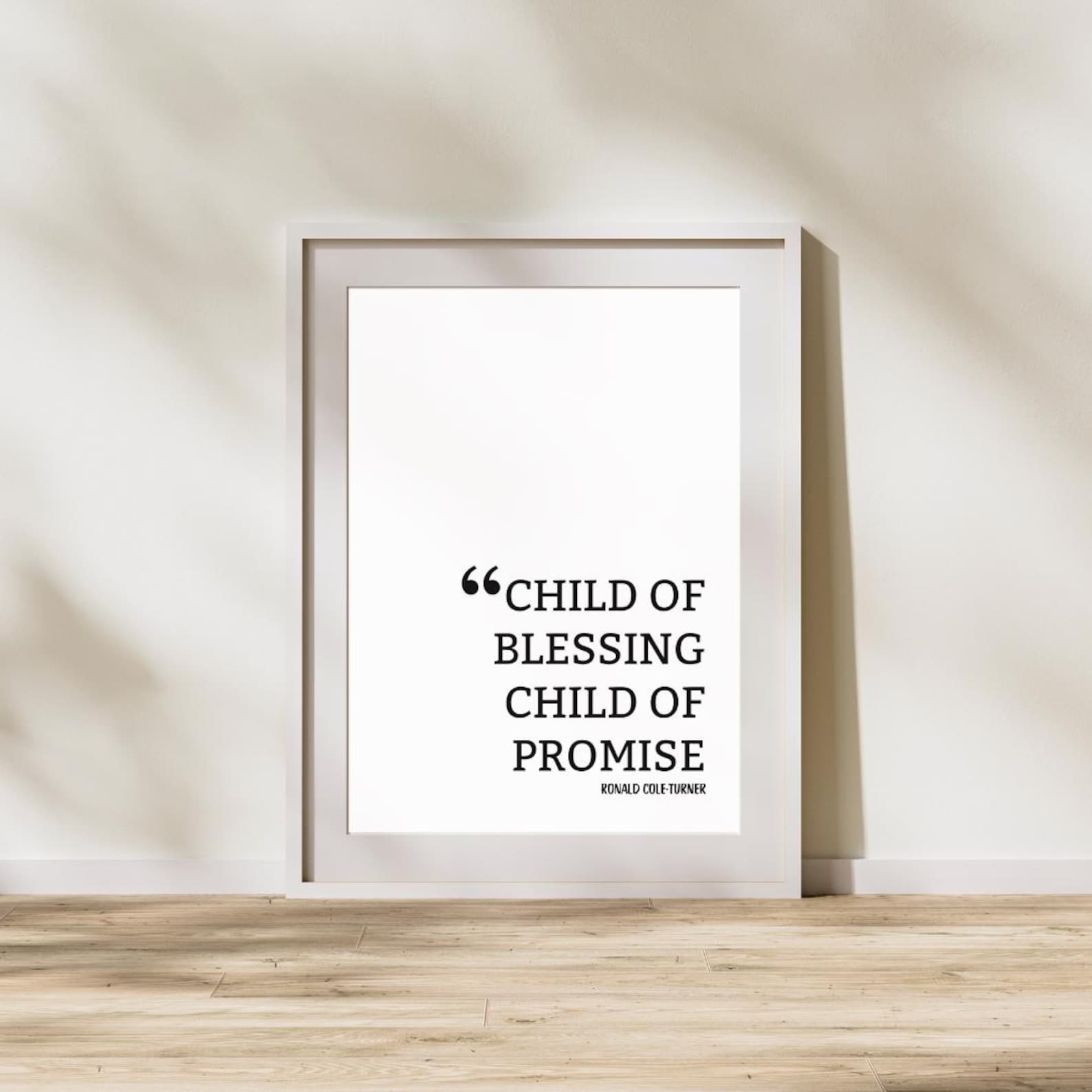 Child of Blessing, Child of Promise Digital Art Print | Baptism Hymn ...