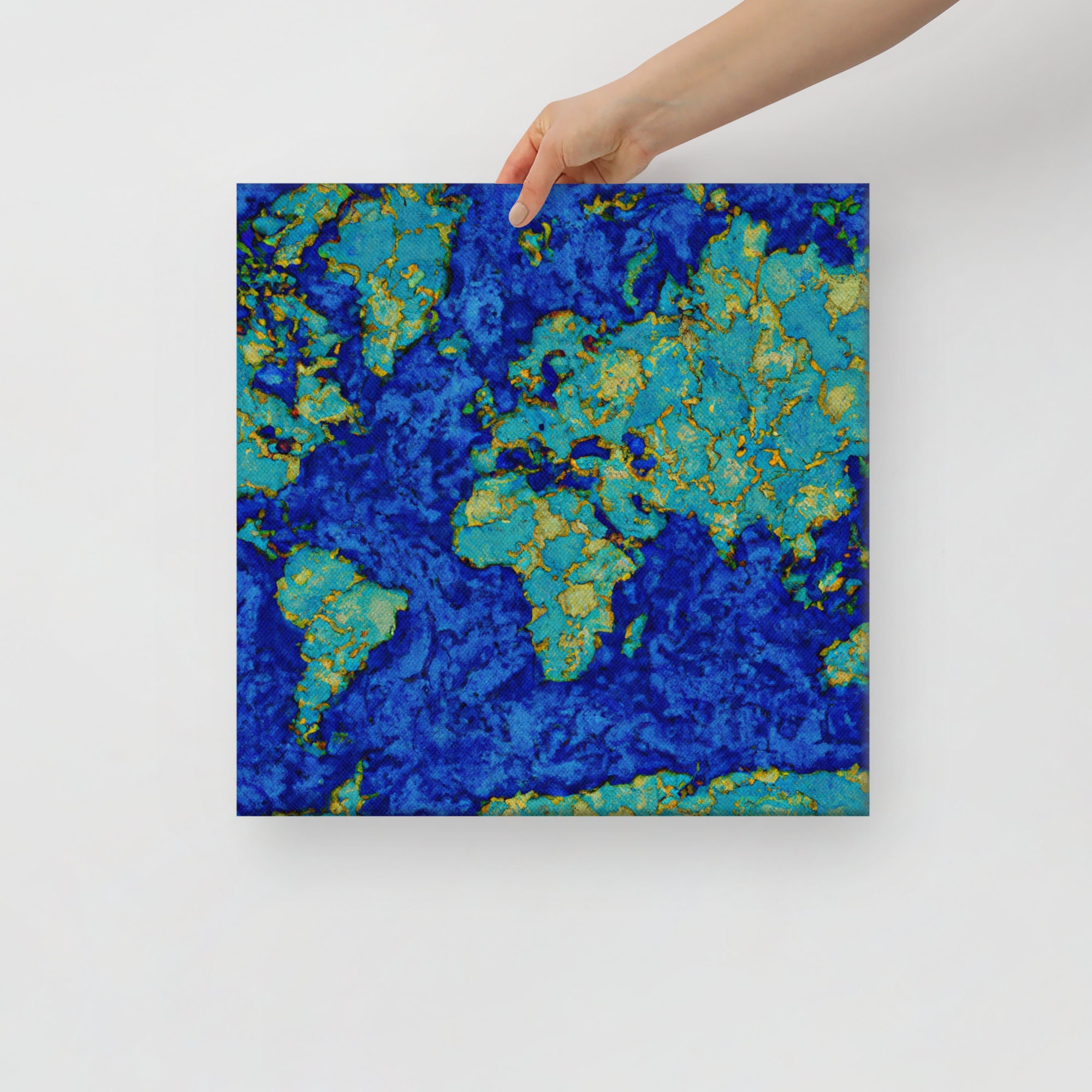 Van Gogh Art Map of the World - Etsy