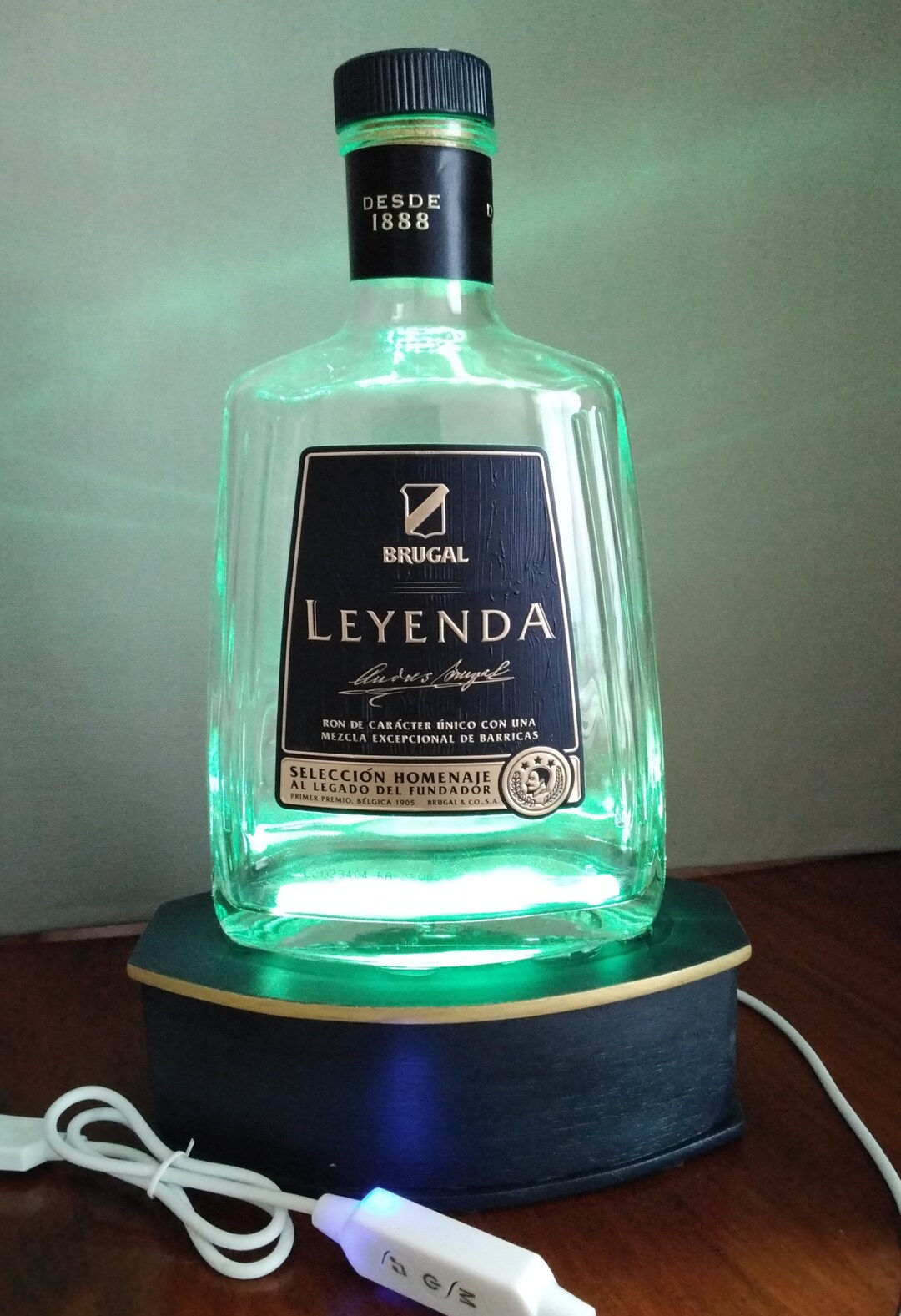 Leyenda RUM LED Bottle Lamp, Botellas Led - Etsy