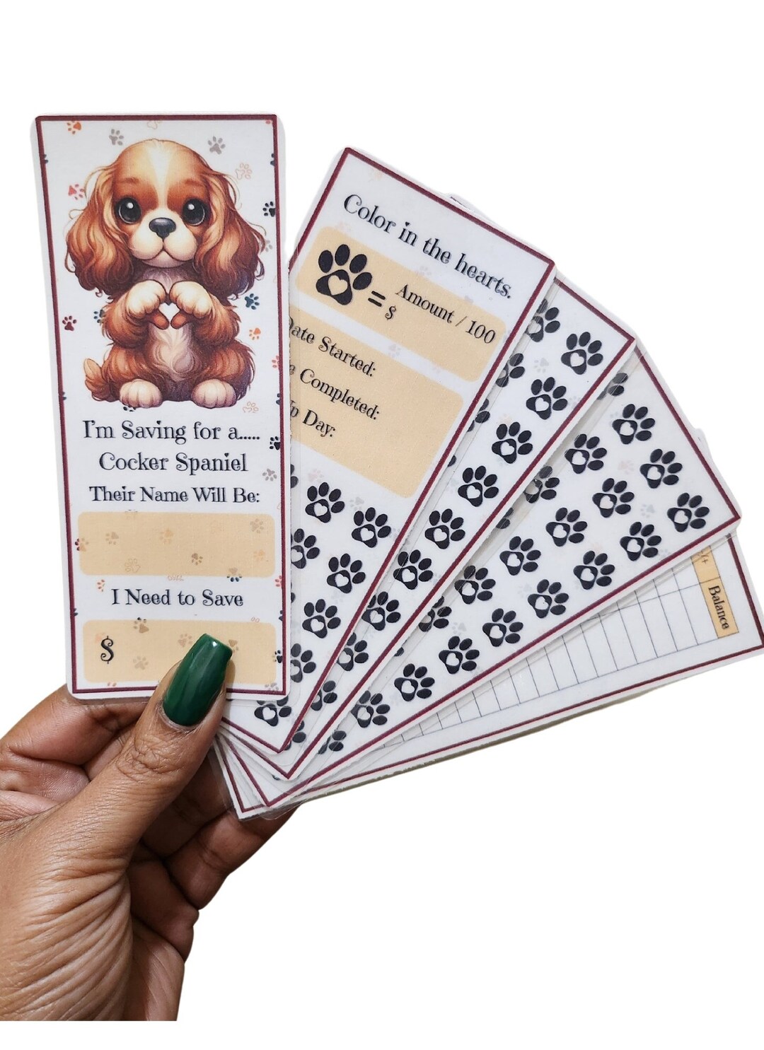 Puppy Tracker Set, Customize by Dog Breed, Laminated Savings Challenge ...