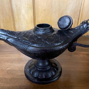 Genie Cast Iron Lamp - Etsy