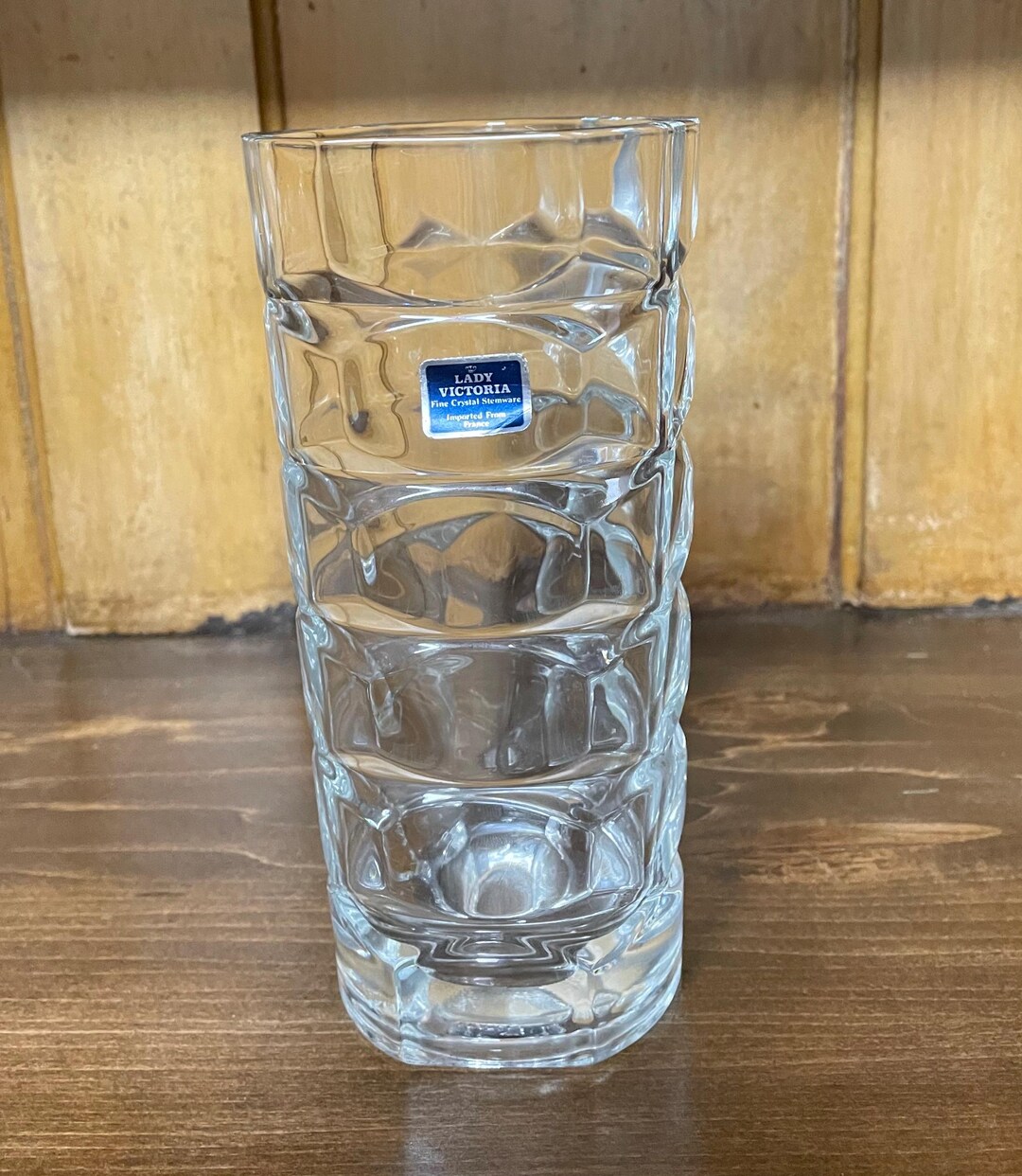 Lady Victoria Fine Crystal Triangle Vase France - Etsy