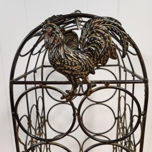 Metal Rooster Wine Rack (6 Bottles) - Etsy