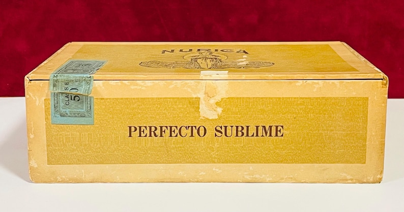 Rare 1920's Nurica Wood Cigar Box Porto Rican American Tobacco Company ...