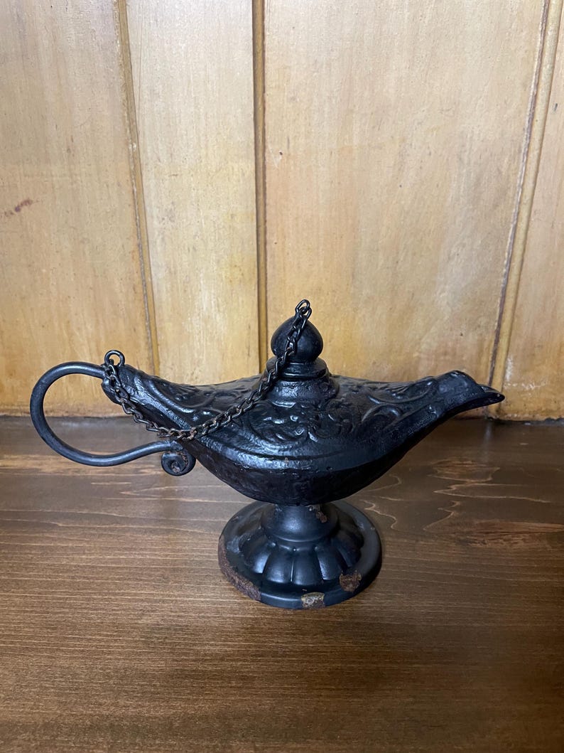 Genie Cast Iron Lamp - Etsy