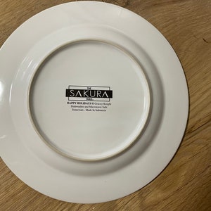 Sakura Happy Holidays Plates Set of 4 - Etsy