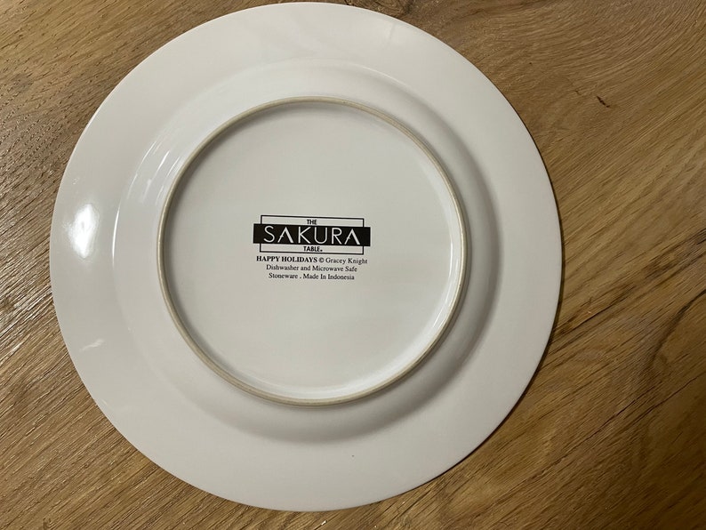 Sakura Happy Holidays Plates Set of 4 - Etsy