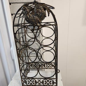 Metal Rooster Wine Rack (6 Bottles) - Etsy