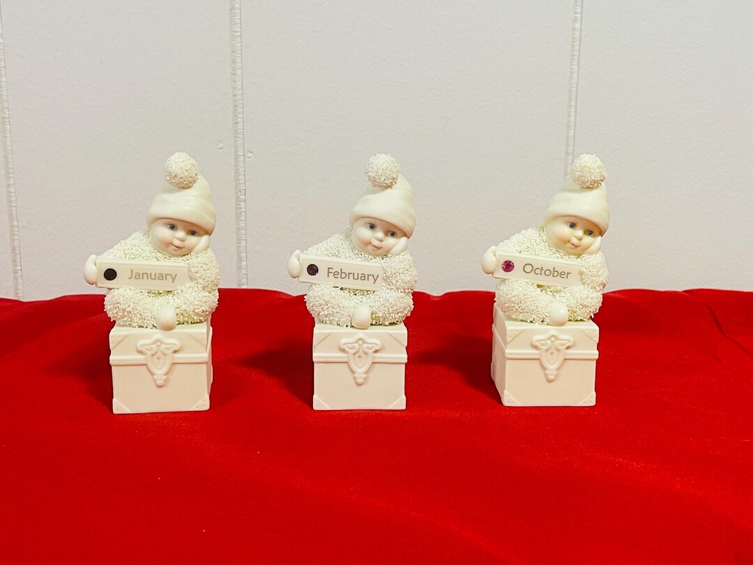 Vintage Rare Snowbabies Birthday "smile to Treasure" Swarovski Crystal ...
