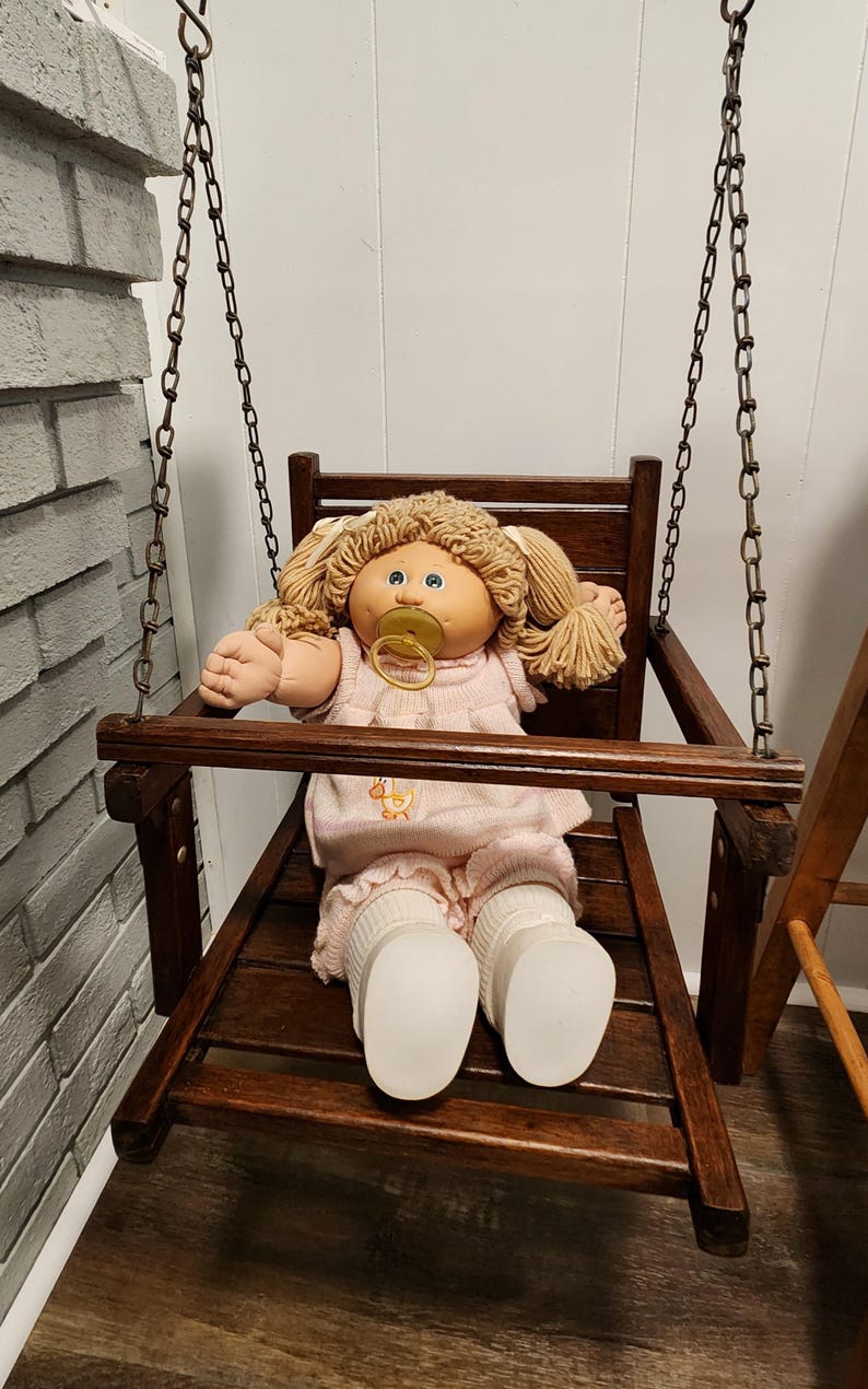 Vintage Wooden Baby Swing - Etsy