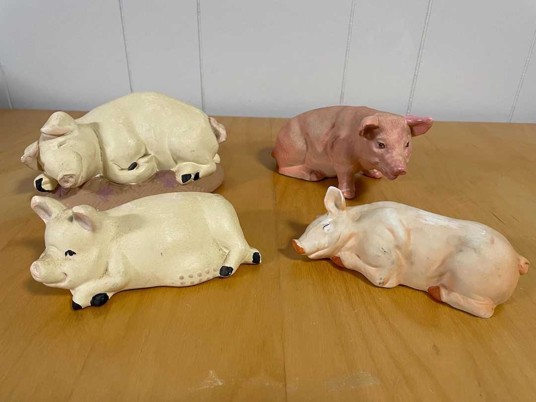 Pig Figurines Vintage - Etsy